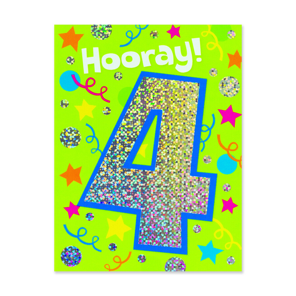 FOIL 4 YEAR OLD CARD Over The Rainbow