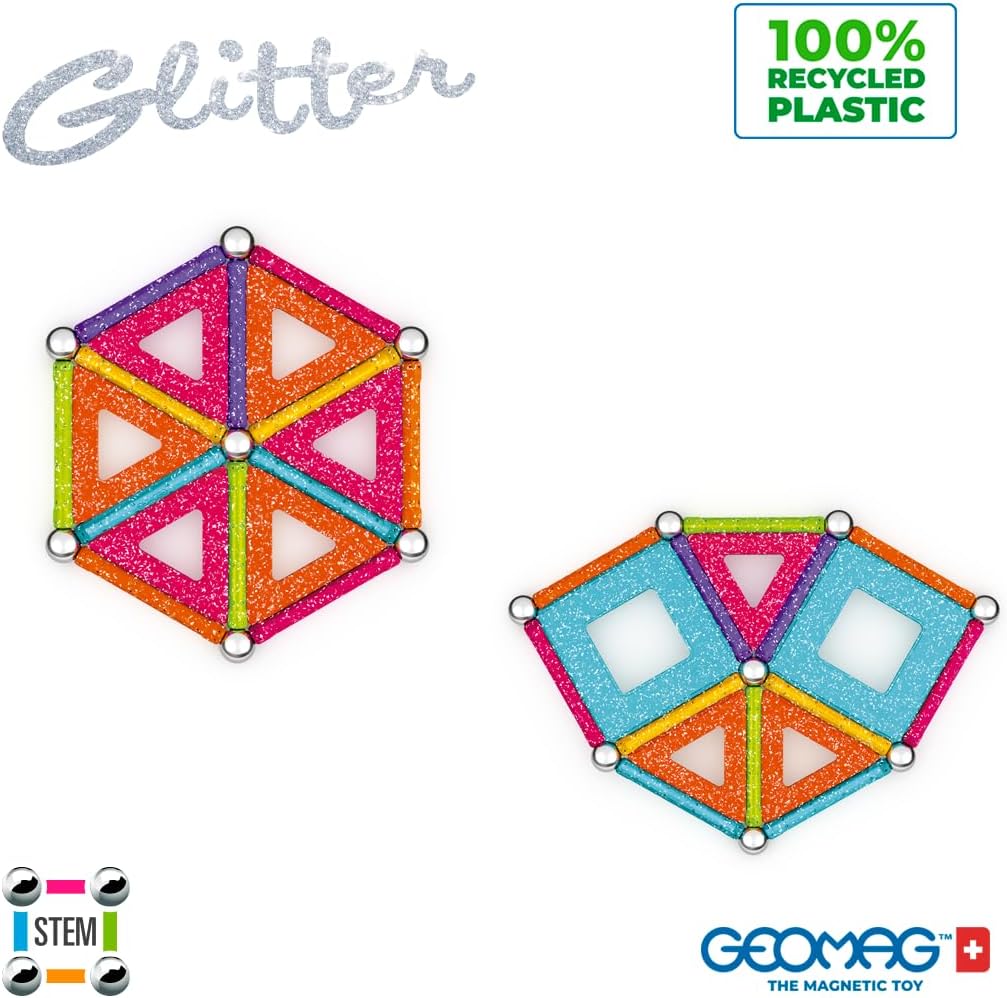 GEOMAG GLITTER PANELS 35 PC - Over the Rainbow