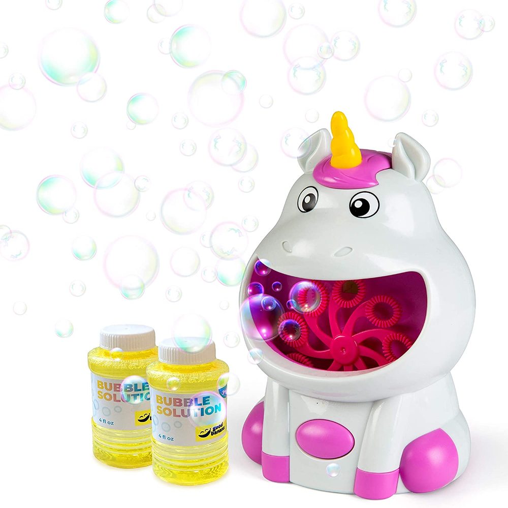 Kids Bubble Machine HTUK Dino/Unicorn Bubble Gun, Green, Rapid Bubble ...