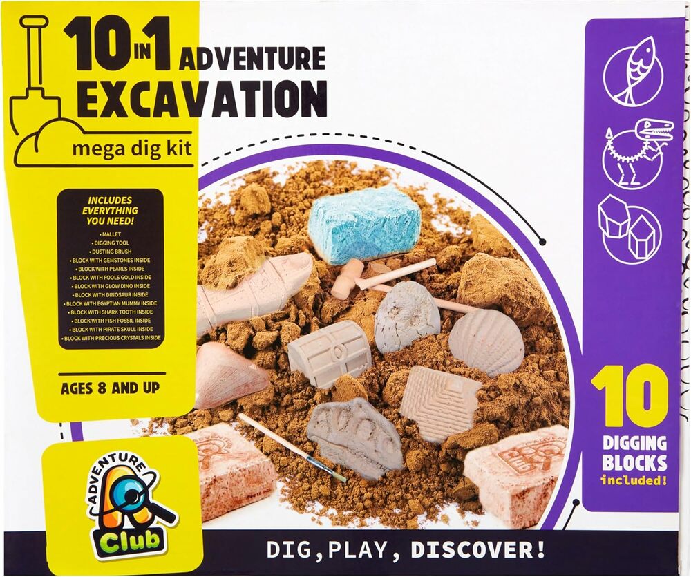 10 in 1 Treasure Excavation Kit - Over the Rainbow