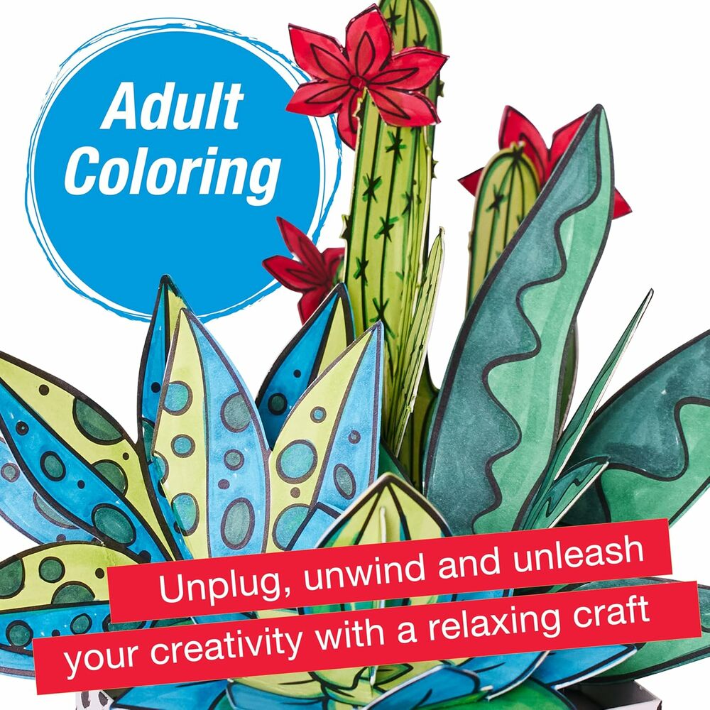 POP UP COLORING SUCCULENT - Over the Rainbow