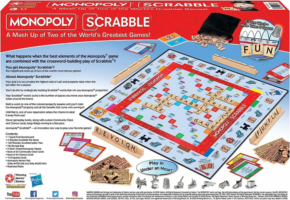MONOPOLY SCRABBLE - Over the Rainbow